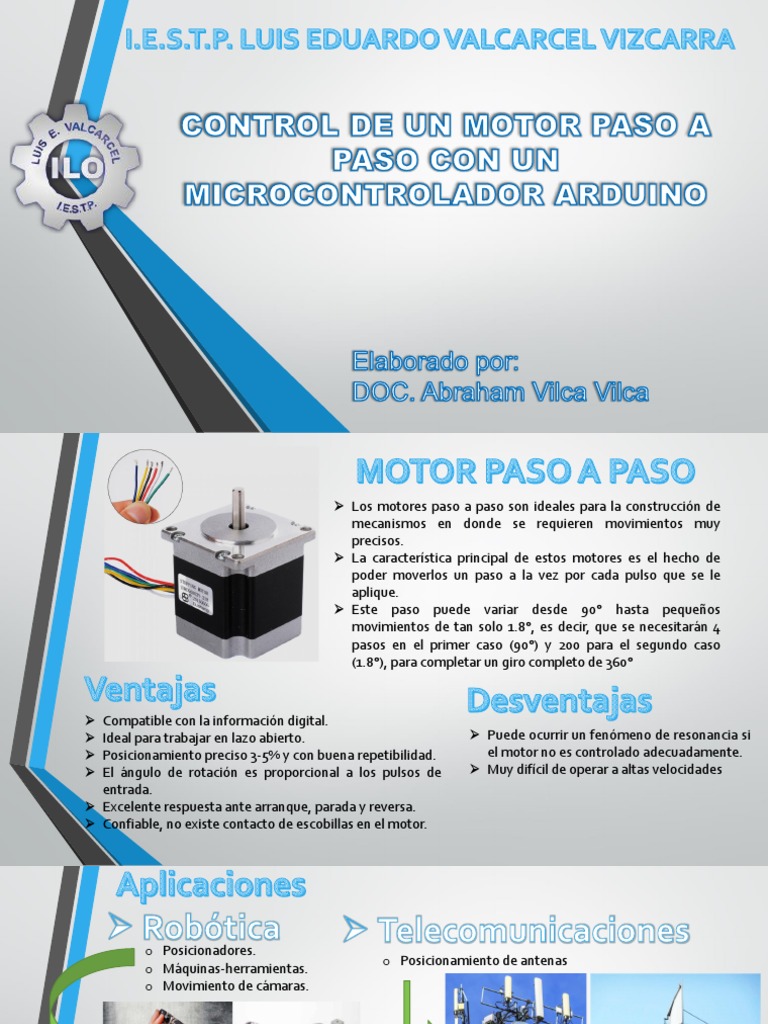 Control de Motor Paso A Paso Con Arduino PDF | PDF | Arduino | Adquisición de datos