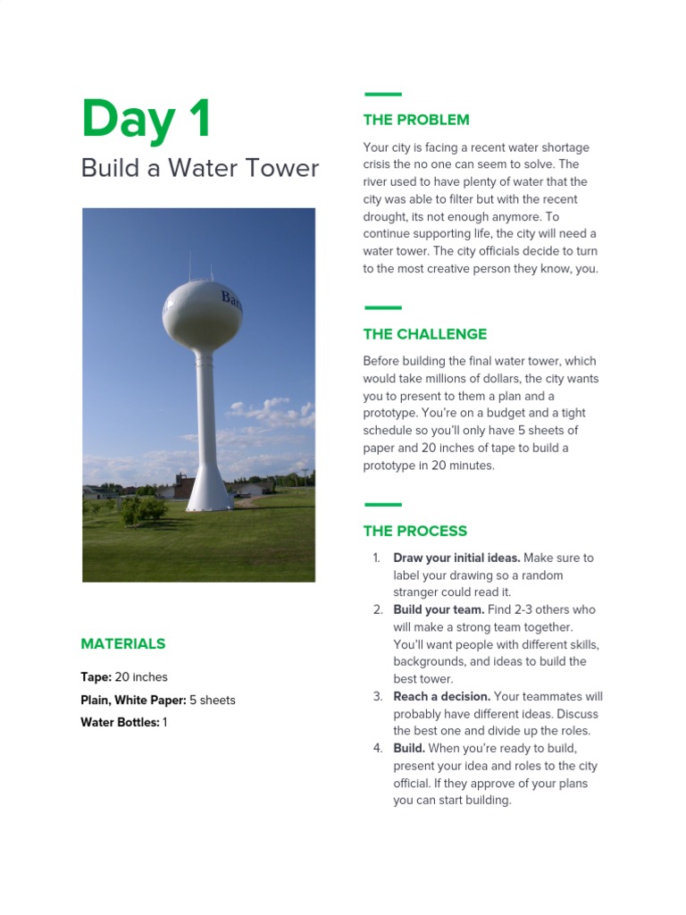 Build A Tower Challenge | PDF