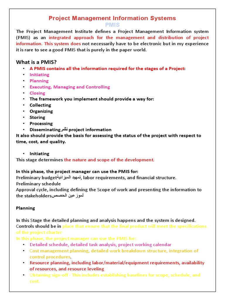 Project Management Information Systems | PDF | Project Management | Computing