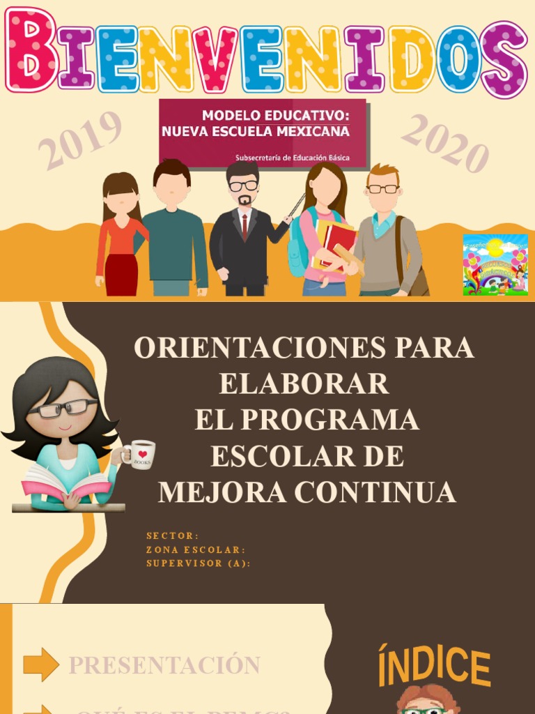 Orientaciones para Elaborar El Pemc, Editable. | PDF | Evaluación ...