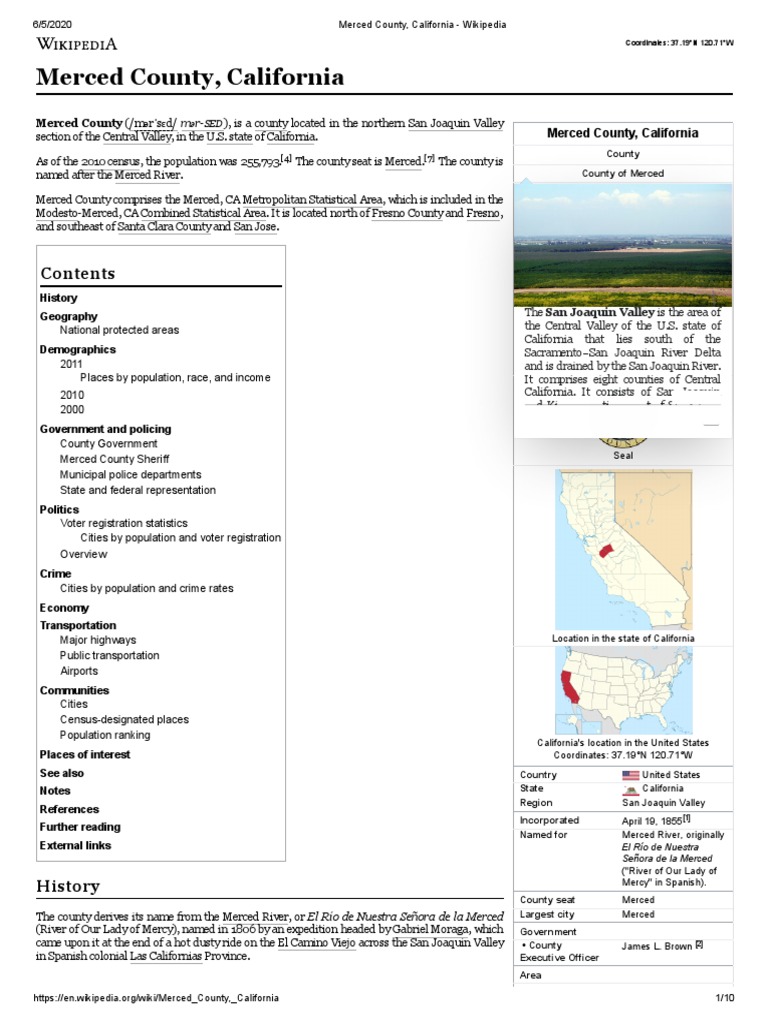 Merced County, California | PDF | Race And Ethnicity In The United ...