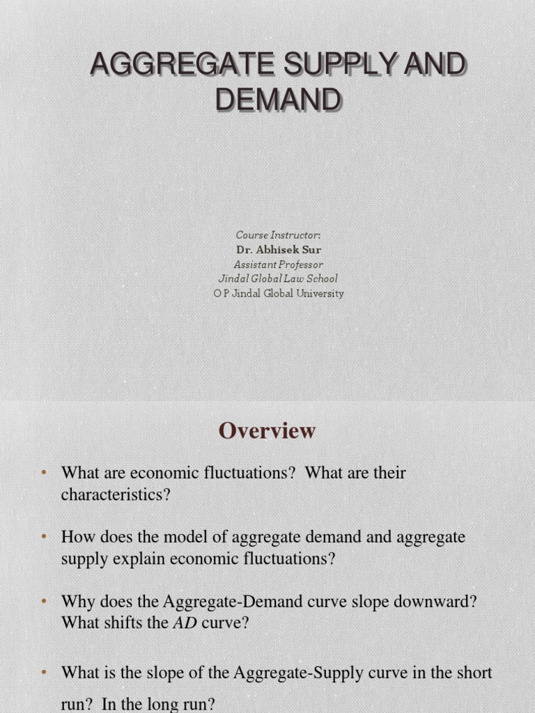 Module 5 Aggregate Supply & Demand | PDF | Supply (Economics) | Long ...