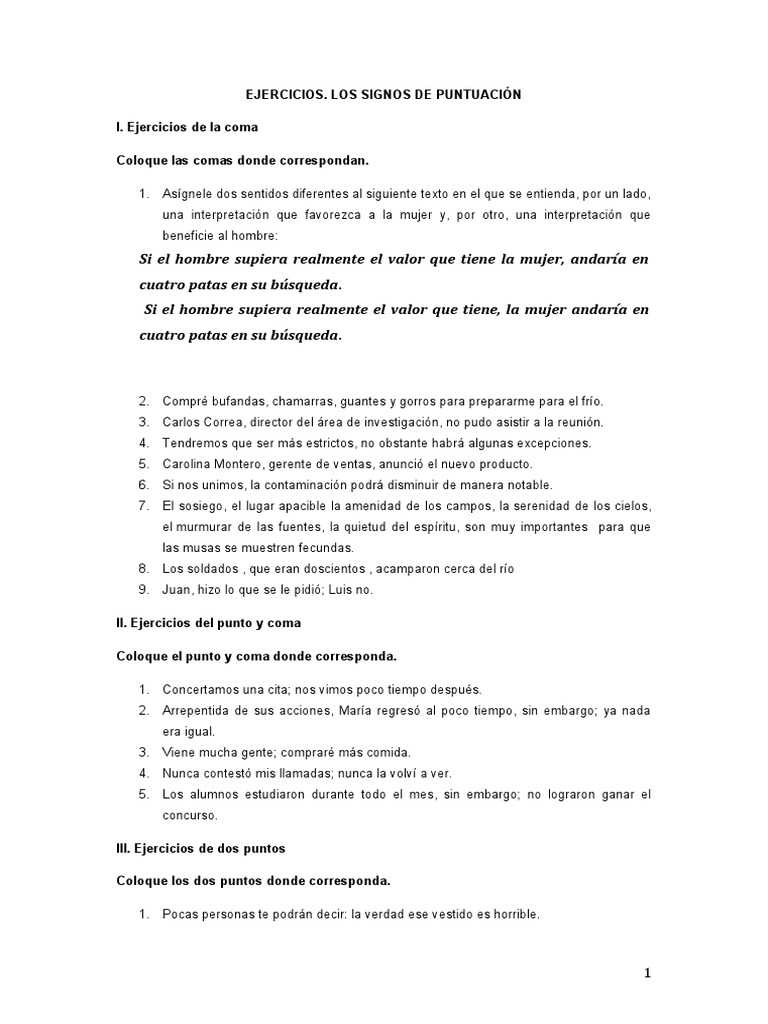 Taller Signos de Puntuación | PDF