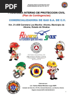 Machote Plan Interno de Proteccion Civil | PDF | Defensa Civil | Riesgo