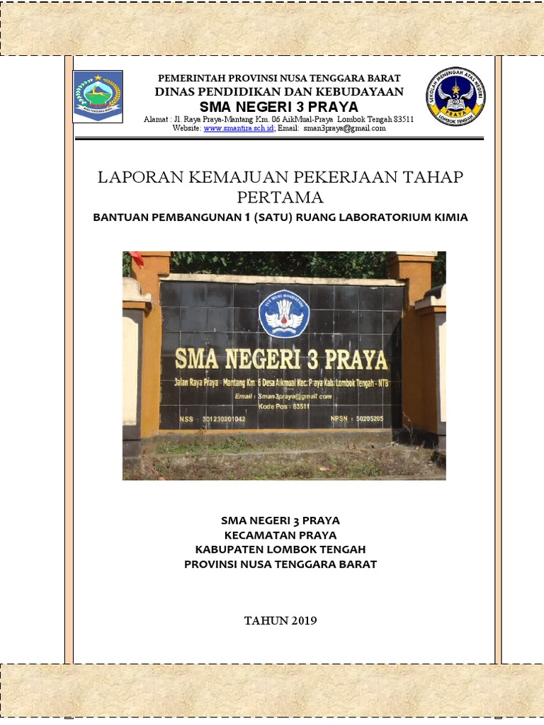 Cover Laporan SMA 3 PRAYA | PDF