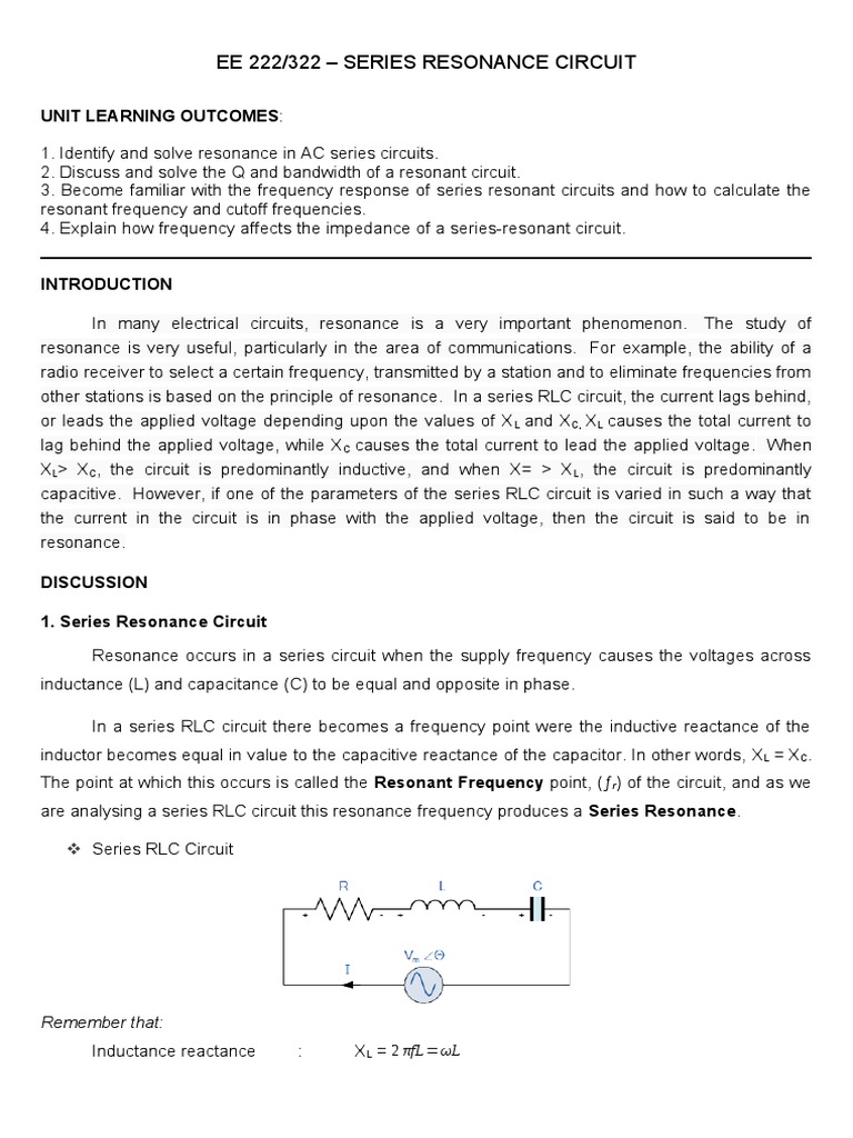 Series Resonance Module | PDF