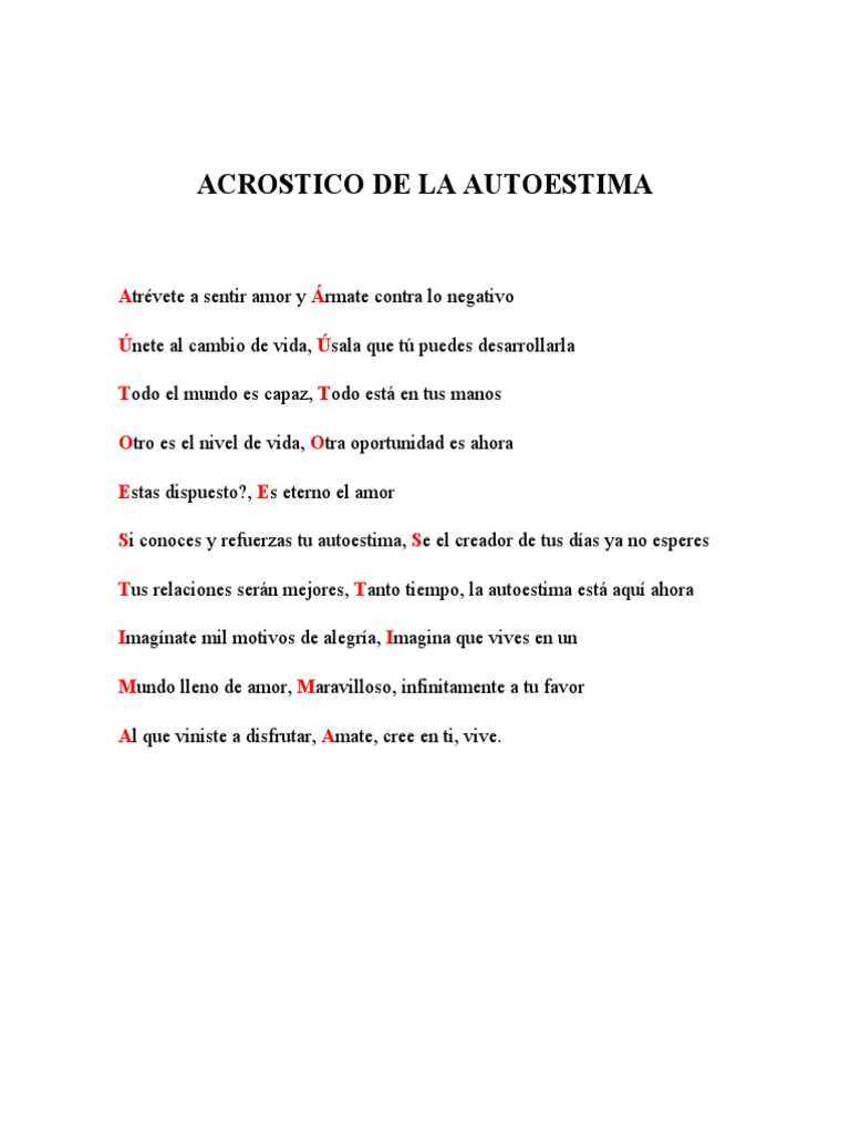 Tu Autoestima | PDF
