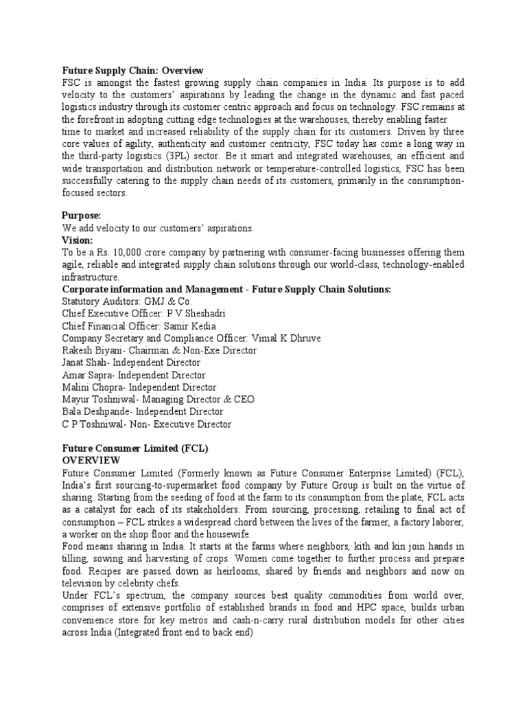 Project Draft | PDF | Retail | Logistics