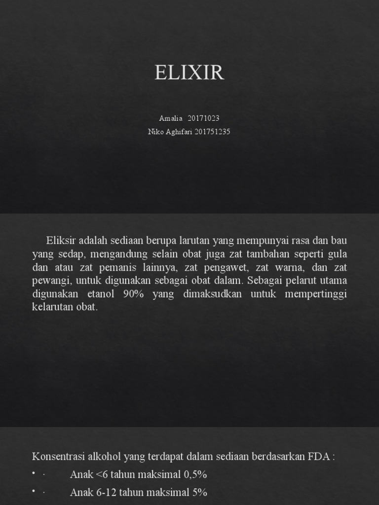 ELIXIR | PDF