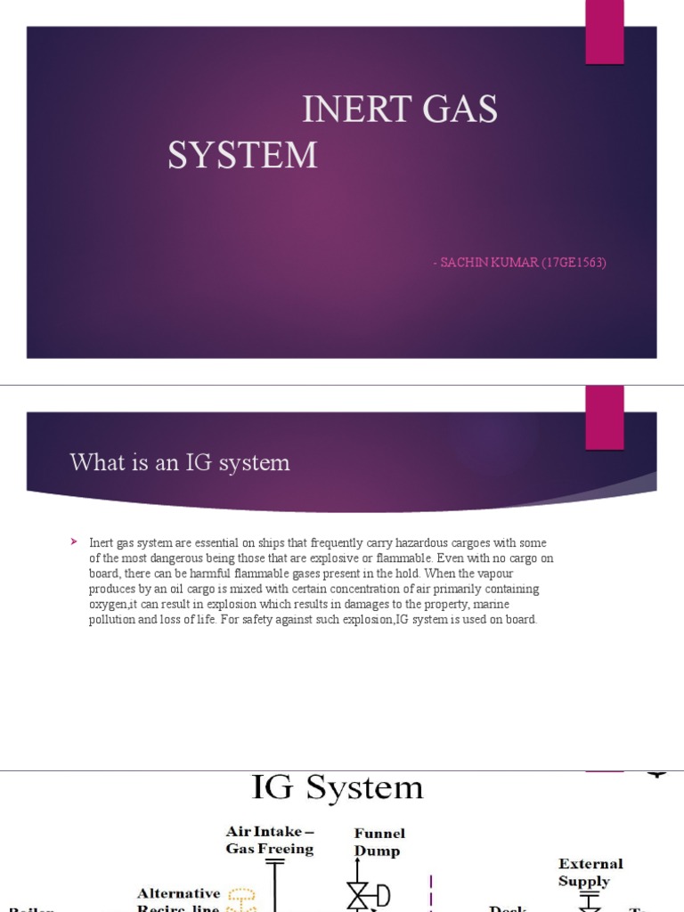 Inert Gas System: - SACHIN KUMAR (17GE1563) | PDF