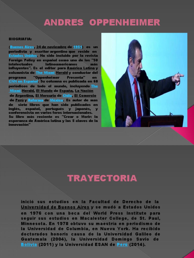 ANDRES OPPENHEIMER Exposicion | Descargar gratis PDF | Periódico Y ...
