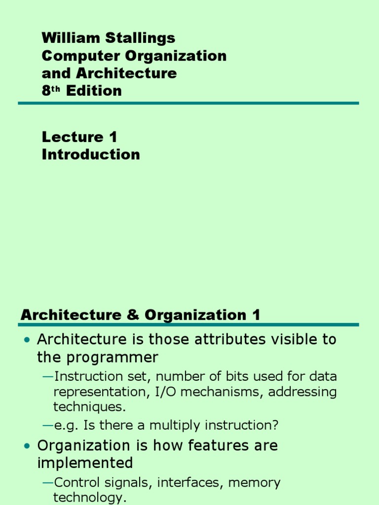 William Stallings Computer Organization and Architecture 8 Edition | Download Free PDF | Central ...