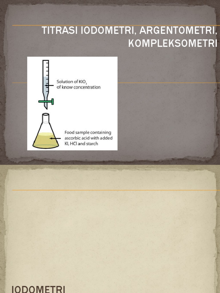 Responsi Titrasi Iodometri Argentometri Kompleksometri | PDF