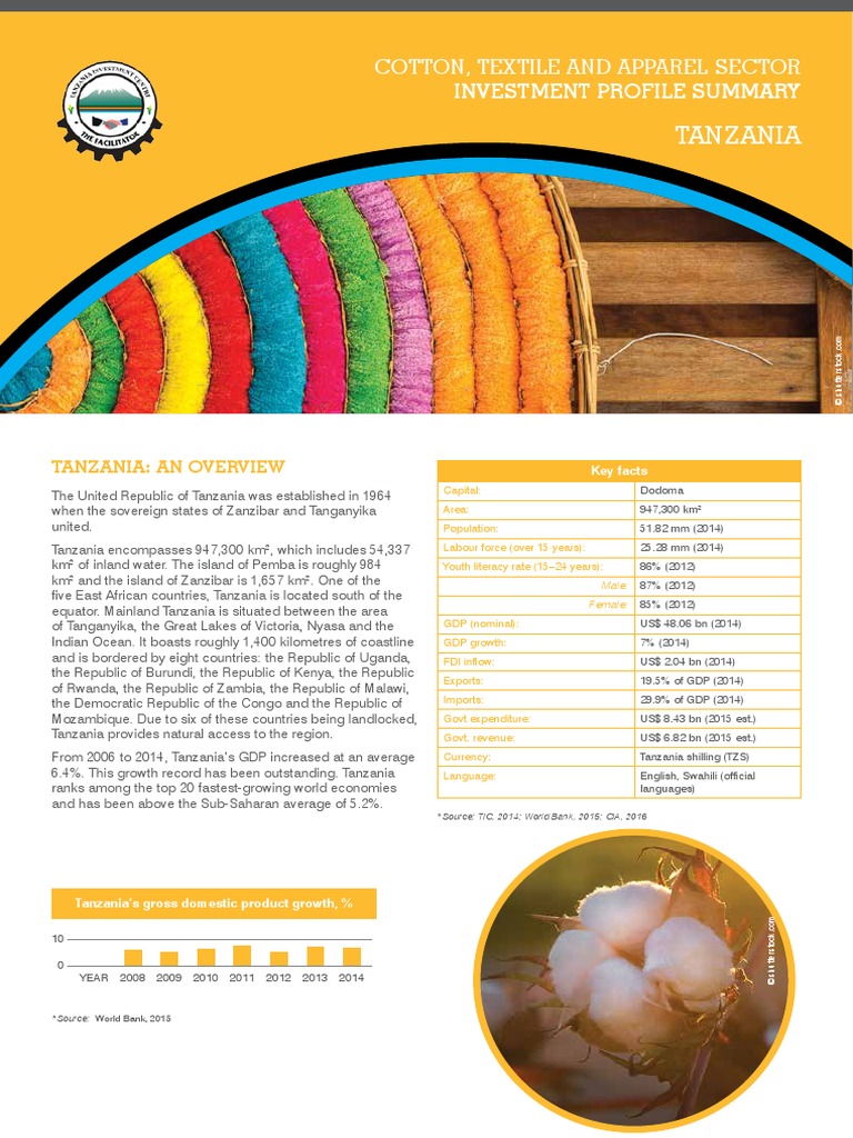 Tanzania: Cotton, Textile and Apparel Sector | PDF | Tanzania | Economies