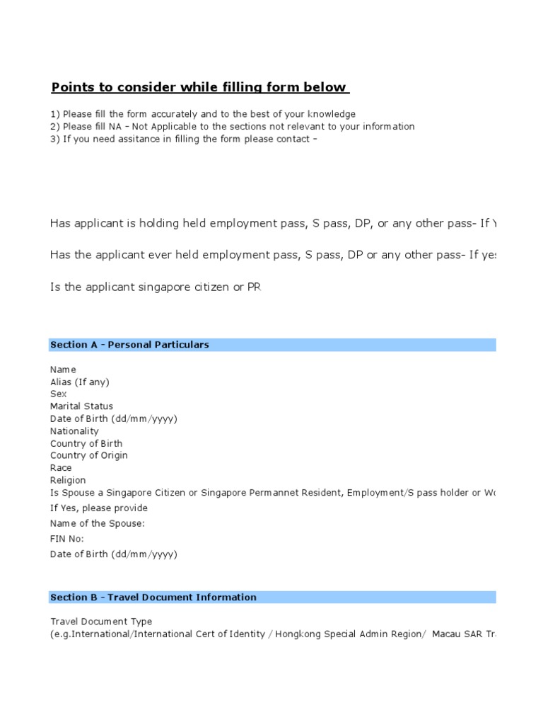 EP - Application Form - Template | PDF | Travel Visa | Master's Degree
