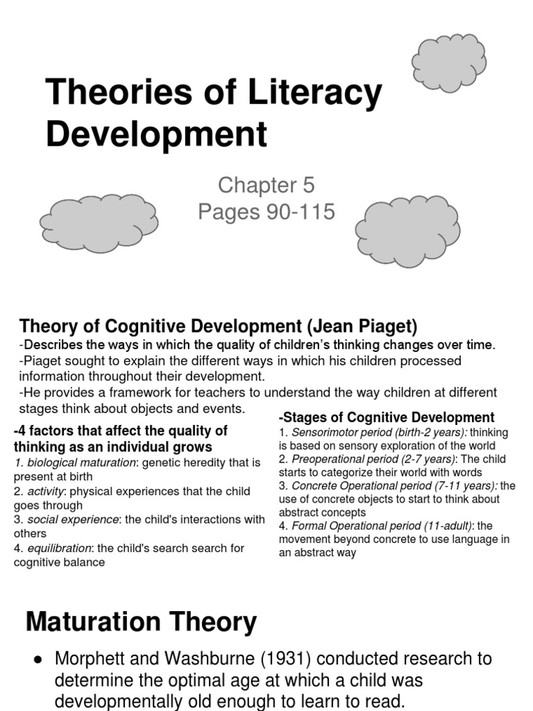 Literacy Development Theories | PDF | Cognitive Development | Literacy