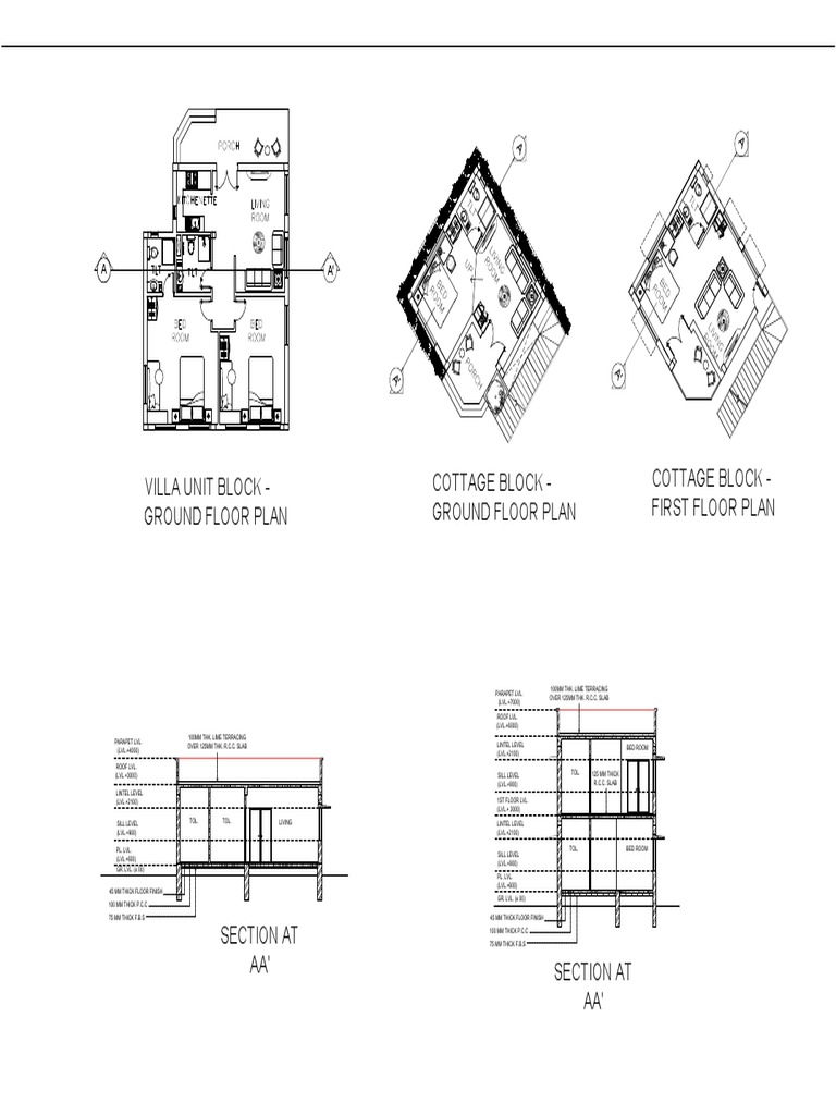 Cottage Block - Ground Floor Plan Cottage Block - First Floor Plan ...