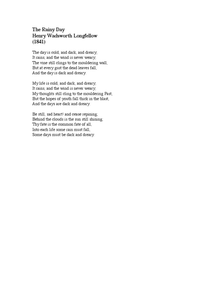 Poem Rainy Day PDF | PDF | Art