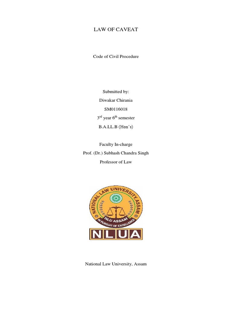 Law of Caveat: Code of Civil Procedure | PDF | Ex Parte | Lawsuit