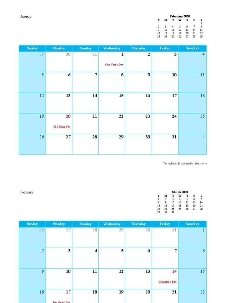 January: Sunday Monday Tuesday Wednesday Thursday Friday Saturday | PDF ...