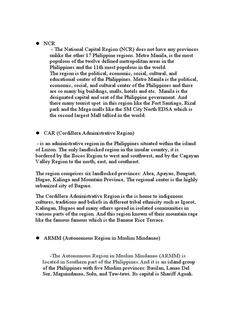 The Autonomous Region in Muslim Mindanao (ARMM) Is Located in Southern ...