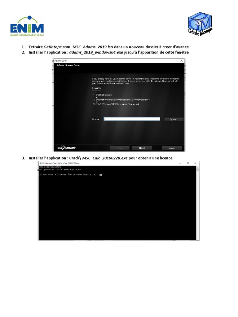 Installation du logiciel Adams 2019 | PDF