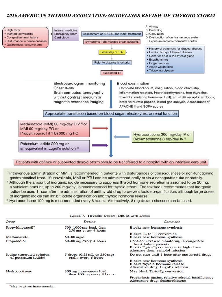 2016 American Thyroid Associaton: Guidelines Review of Thyroid Storm | PDF