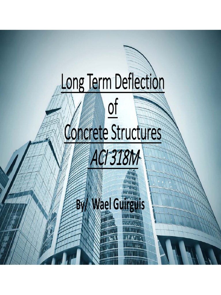 Long Term Deflection in ACI 318 | PDF | Deformation (Engineering ...