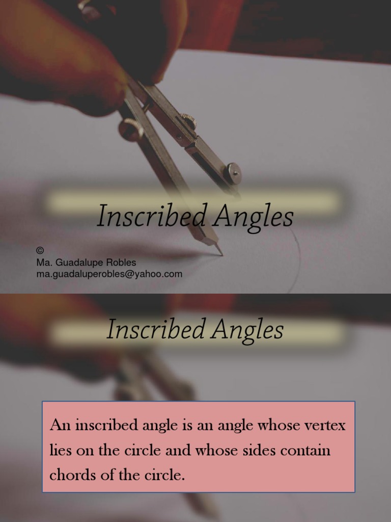 Inscribed Angles | PDF | Angle | Euclid