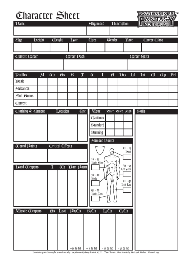 Character Sheet: Basic Advances Skill Bonus Current | PDF