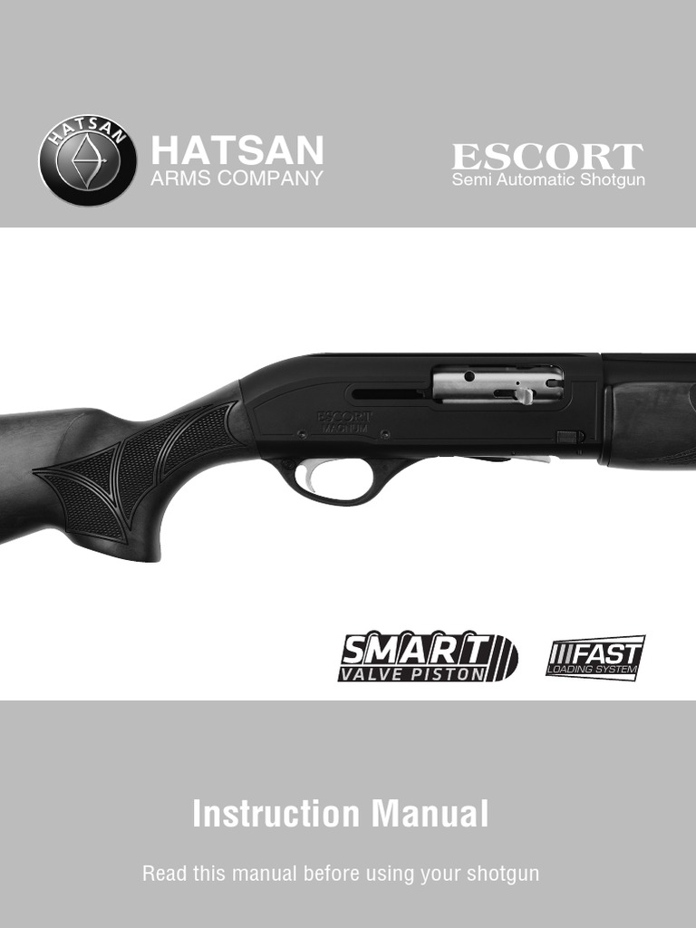 Escort Instruction Manual Semi Auto | PDF | Shotgun | Magazine (Firearms)