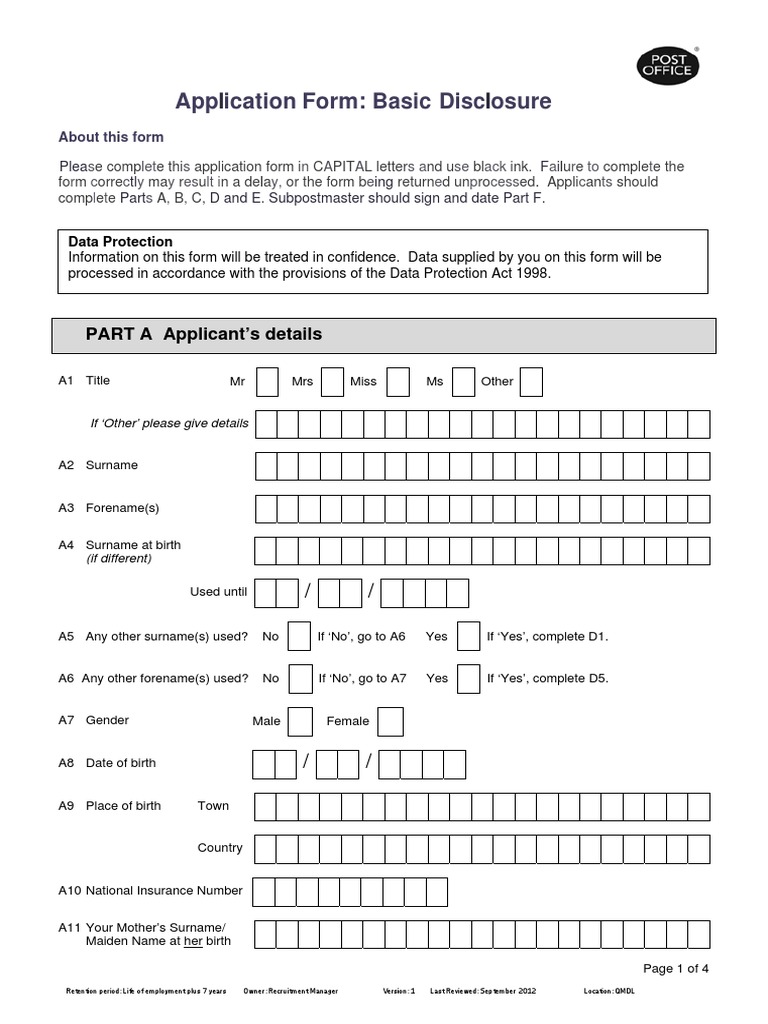 Basic Disclosure Form | PDF | Criminal Record | Criminal Law