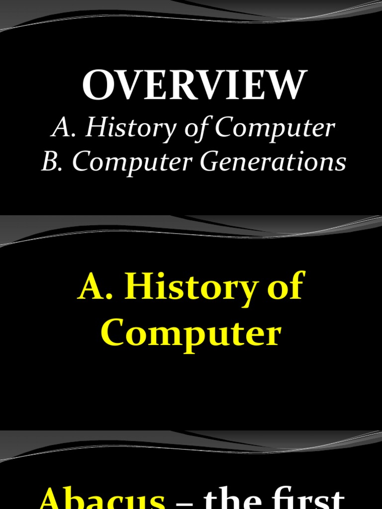 History of Computing Devices | PDF | Office Equipment | Manufactured Goods