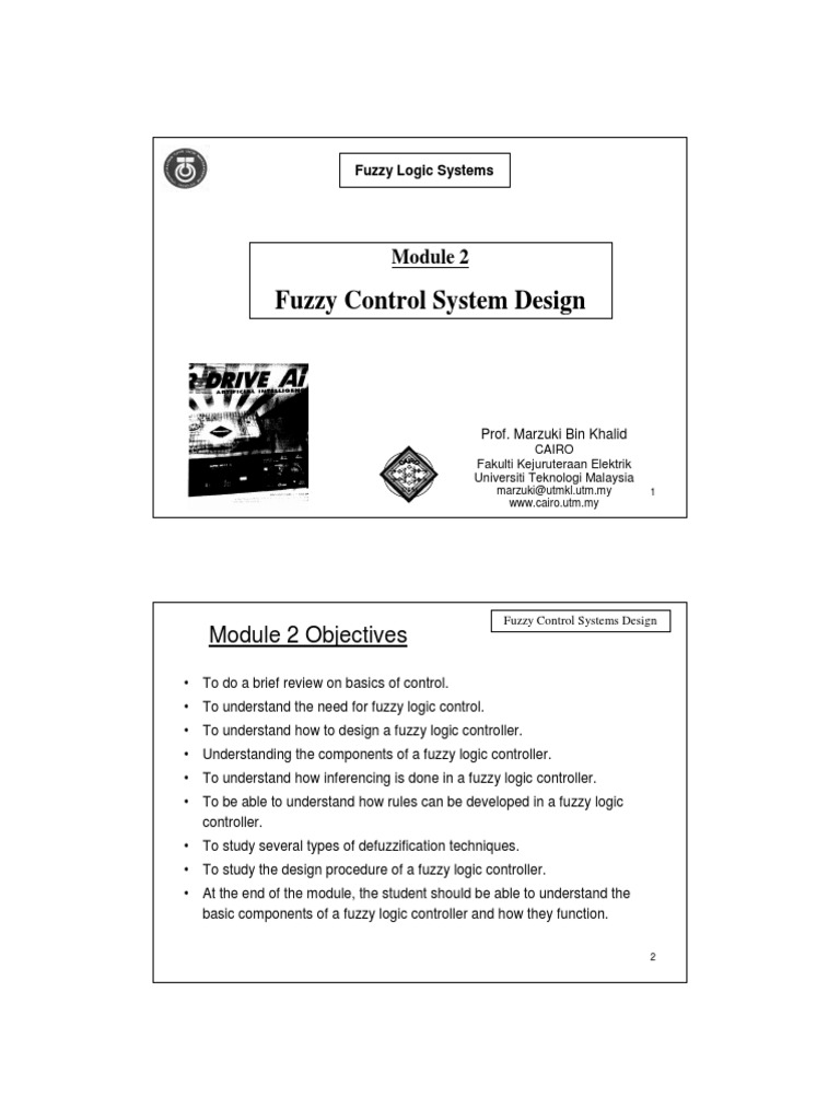 Fuzzy Control System Design: Module 2 Objectives | PDF | Control Theory ...
