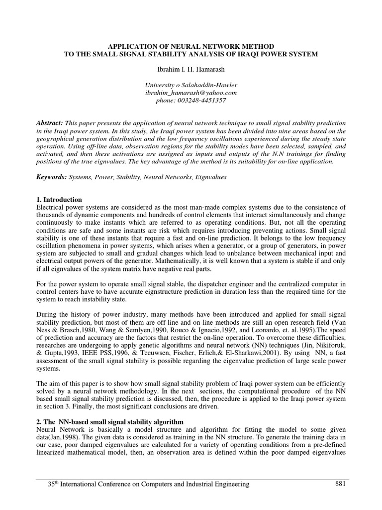 Application of Neural Network Method To PDF | PDF | Eigenvalues And Eigenvectors | Stability Theory