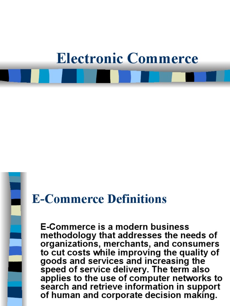 E-Commerce Overview and Benefits | PDF | E Commerce | Information ...