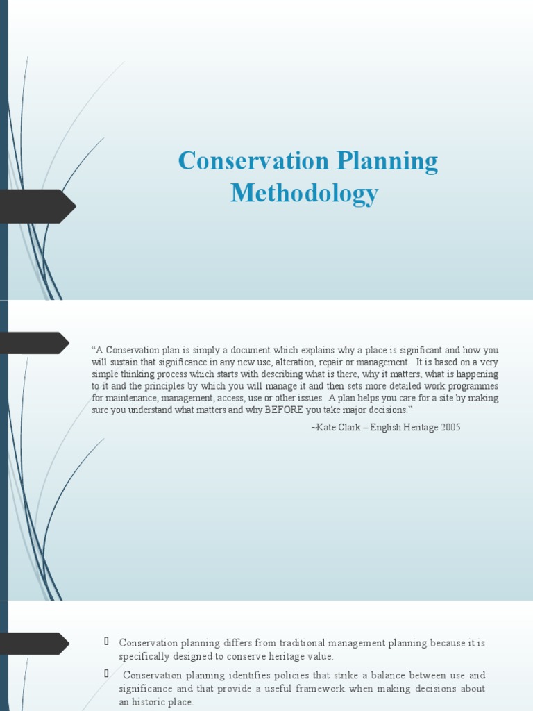 Conservation Planning Methodology | PDF | Conservation (Ethic ...