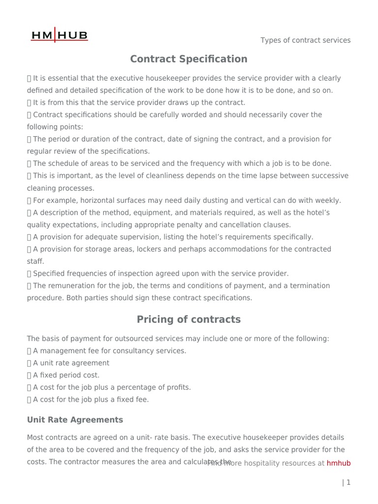 Types of Contract Services | PDF | Labour Economics | Economies