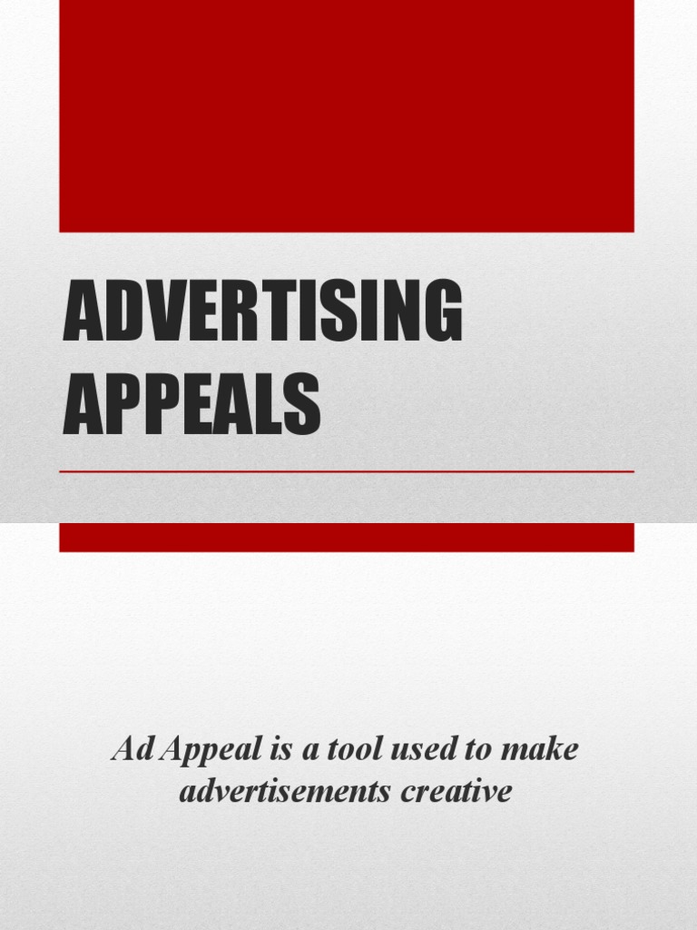 Advertising Appeals Final | PDF | Advertising | Brand