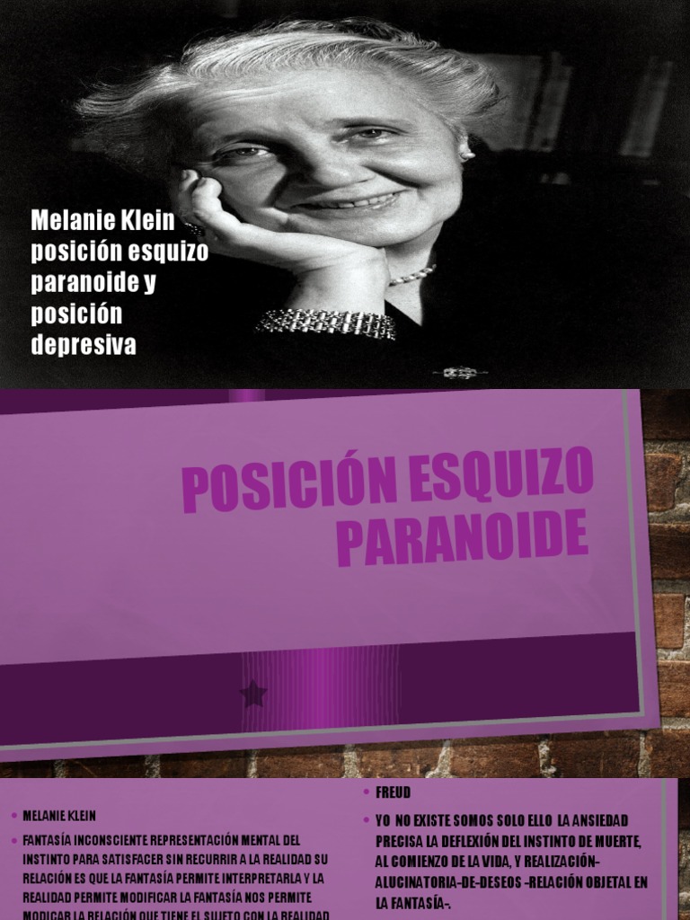 Melanie Klein posiciones esquizo y depresiva | PDF | Neurosis | Carné de identidad