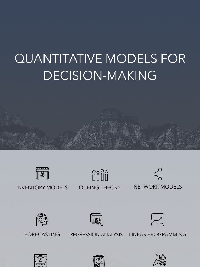 Quantitative Decision-Making Models | PDF | Decision Making | Inventory