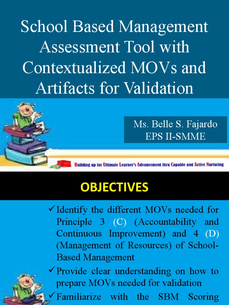 Principle 3 and 4 School-Based Management (SBM) Assessment Tool With ...