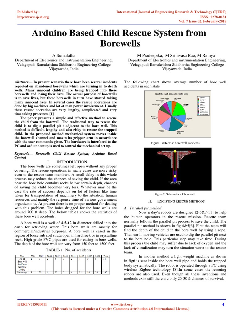 Arduino Based Child Rescue System From Borewells IJERTV7IS020011 PDF | PDF | Engineering | Nature
