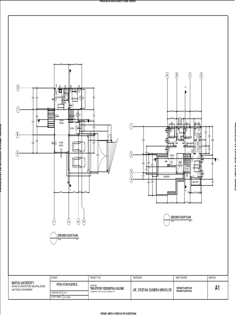 A B C D: Mapua University Ar. Cristina Sumera-Miraflor | PDF | Room ...