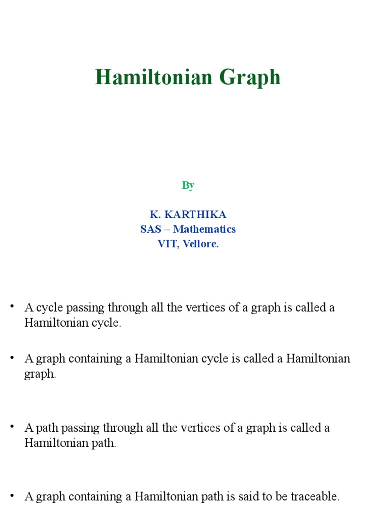 Understanding Hamiltonian Graphs | PDF | Technology & Engineering