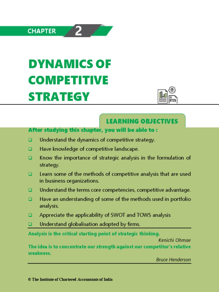 Chapter 2 Dynamics of Competitive Strategy PDF | PDF | Competitive Advantage | Strategic Management
