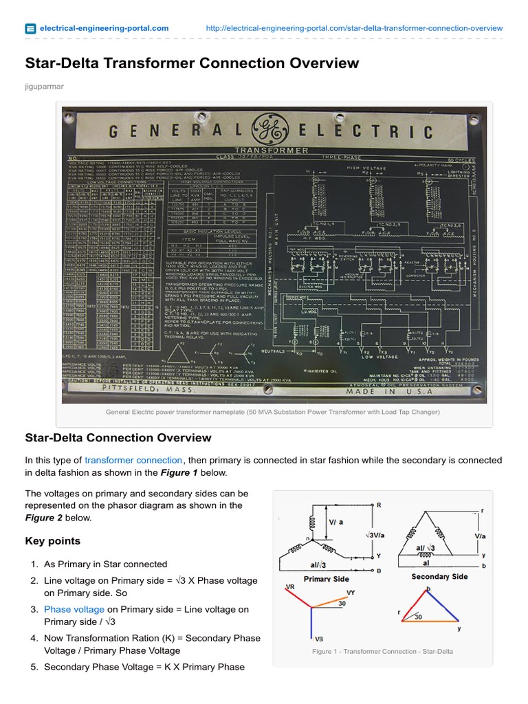 A Comprehensive Overview of Star-Delta Transformer Connections ...