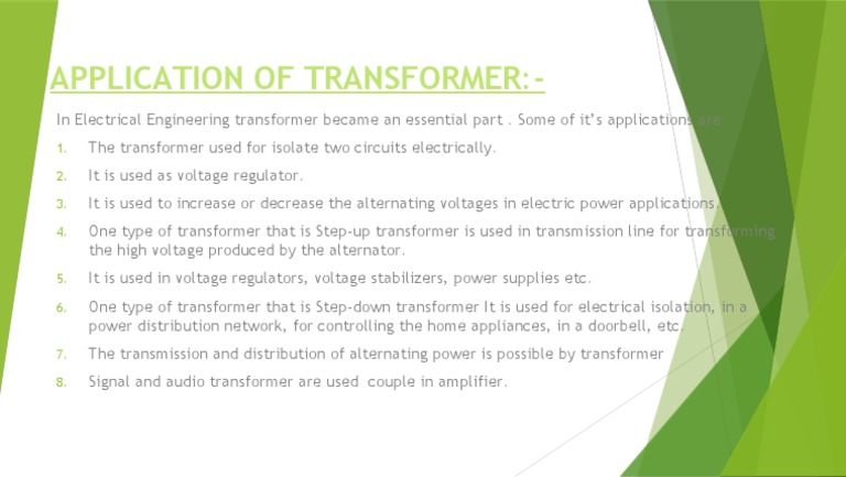 Application of Transformer | PDF