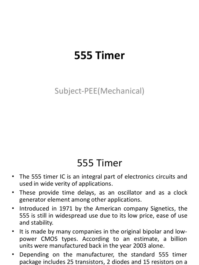555 Timer | PDF | Computer Engineering | Electrical Engineering