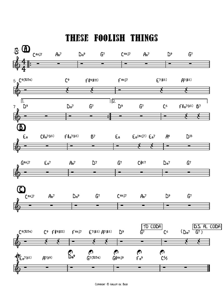 These Foolish Things Cmajor | PDF